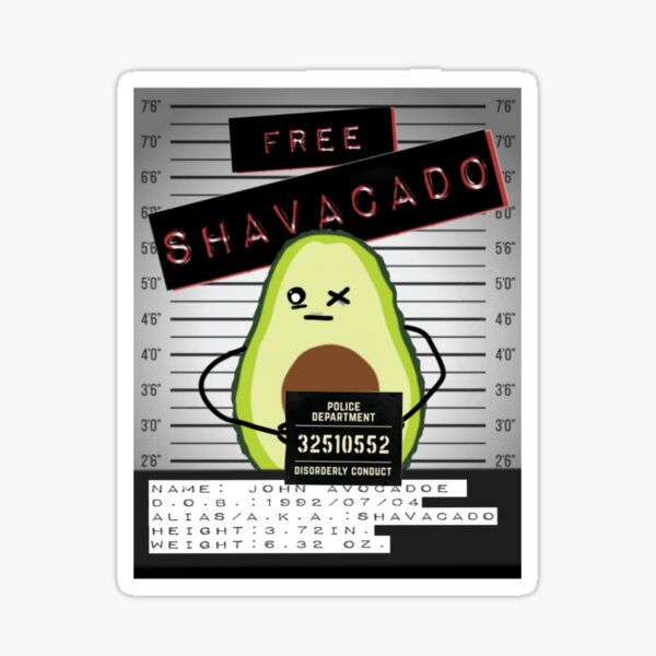 "FREE SHAVACADO" Sticker for Sale by GeiekSheiek | Redbubble