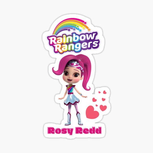 Pegatina «Rainbow Rangers Rosy Redd» de Meson1 | Redbubble