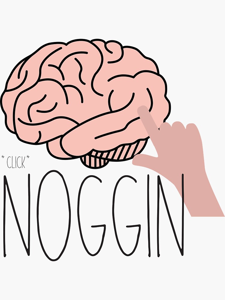 "Noggin" Sticker for Sale by craftyteacher92 | Redbubble