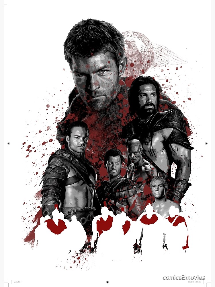 "Spartacus and his rebel leaders" Art Print for Sale by comics2movies ...