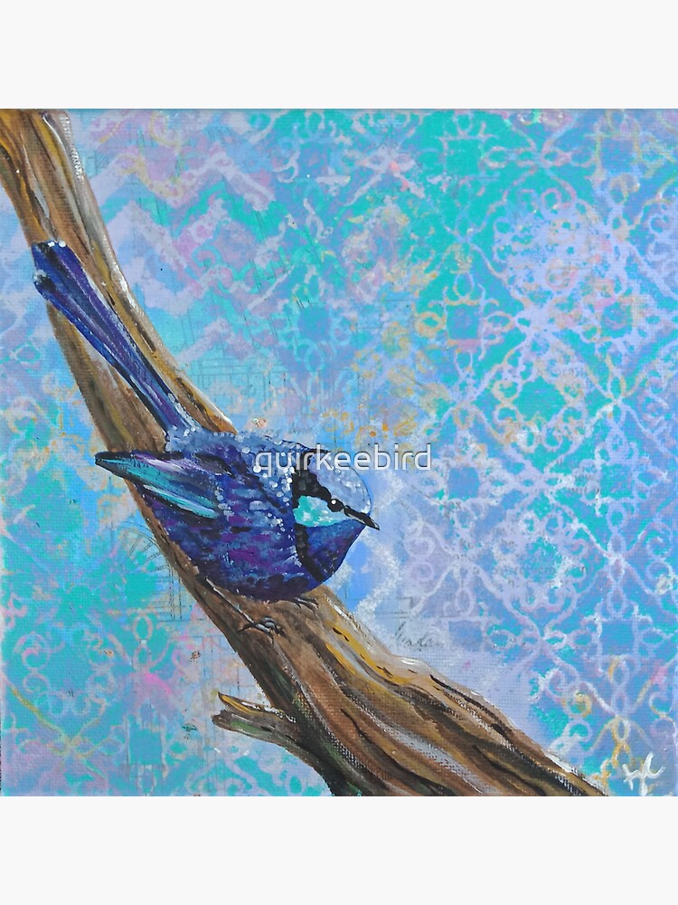 "Blue Lace" Sticker for Sale by quirkeebird | Redbubble