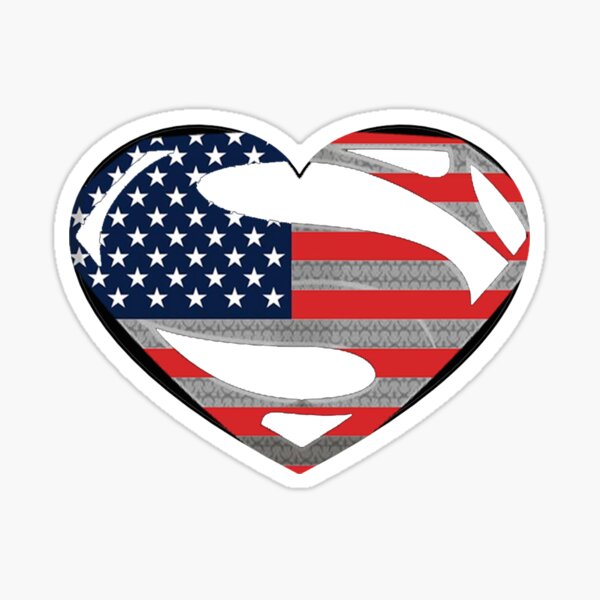 "super usa flag" Sticker for Sale by bluelinespartan | Redbubble