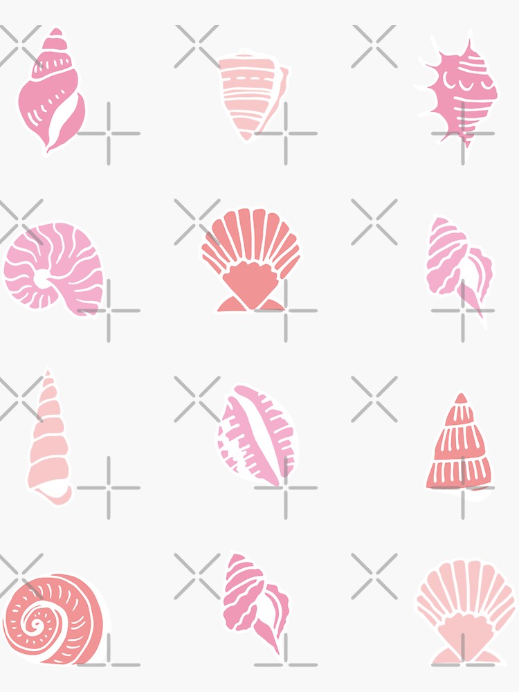"Shell Box Sticker Pack | Pink & Peach | Moonlight Isle" Sticker by ...