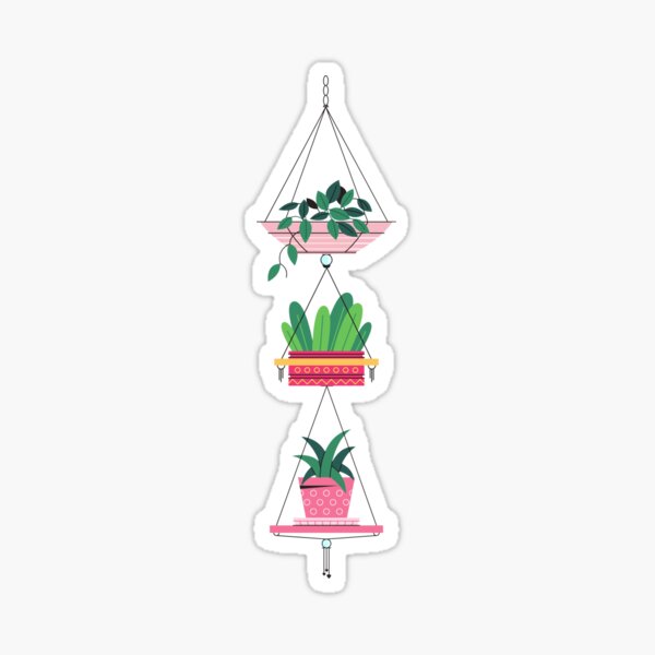 "Hanging plants" Sticker for Sale by Aythana | Redbubble