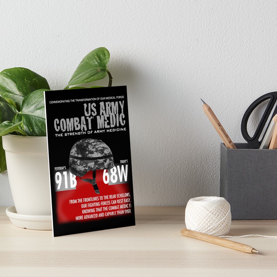 "91B 68W " Sticker for Sale by SoldierMedic68w | Redbubble