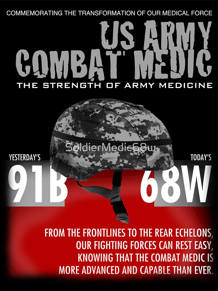 "91B 68W " Sticker for Sale by SoldierMedic68w | Redbubble