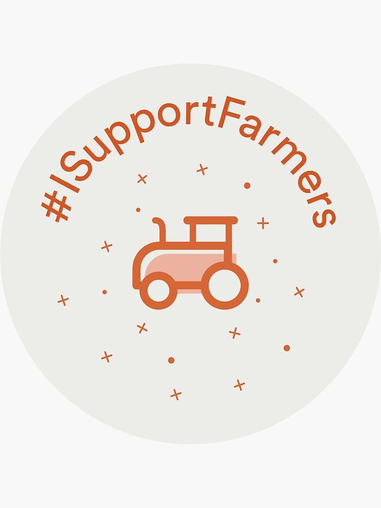"I Support Farmers! *Non-Profit*" Sticker for Sale by GurleenH | Redbubble