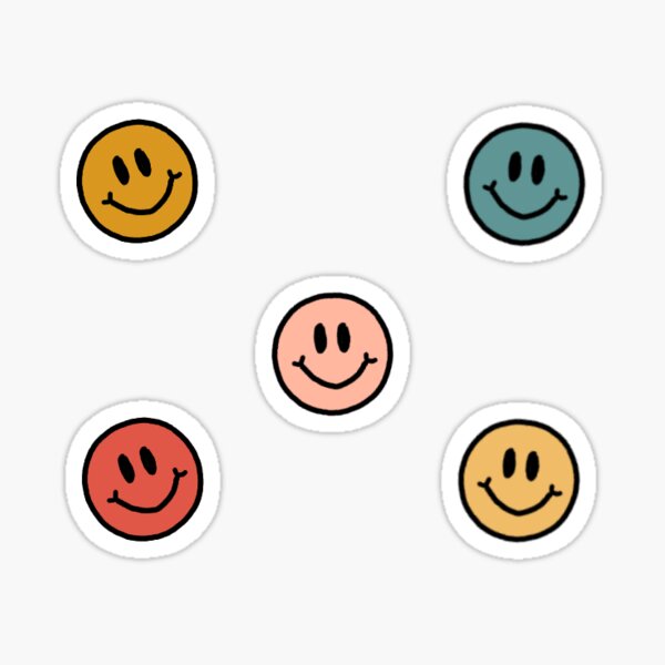 "smiley face sticker pack" Sticker by blueeberri | Redbubble