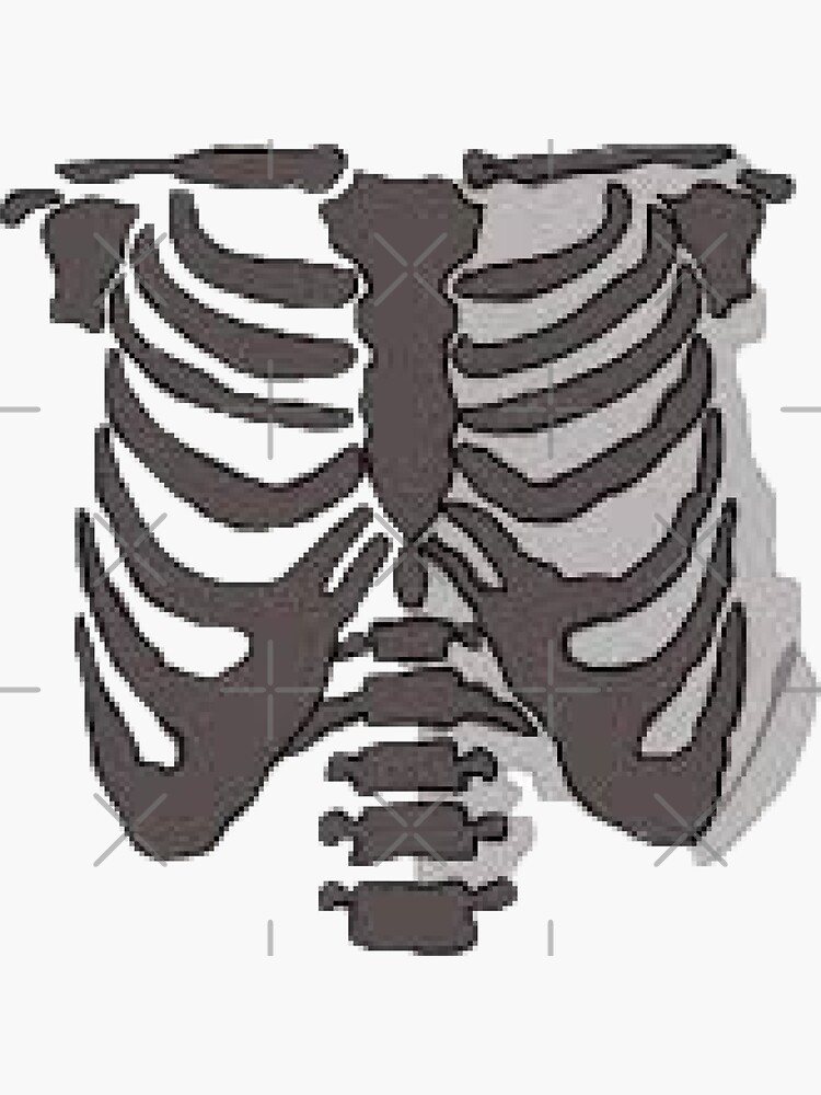 "Rib Cage" Sticker by playboicubby | Redbubble