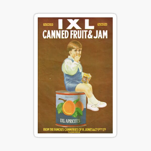 "1929. IXL Jam. A Tasmanian Favourite! " Sticker for Sale by taspaul ...