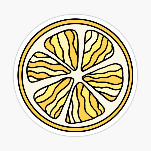 "a zesty lemon slice" Sticker for Sale by Connor-Eksteen | Redbubble