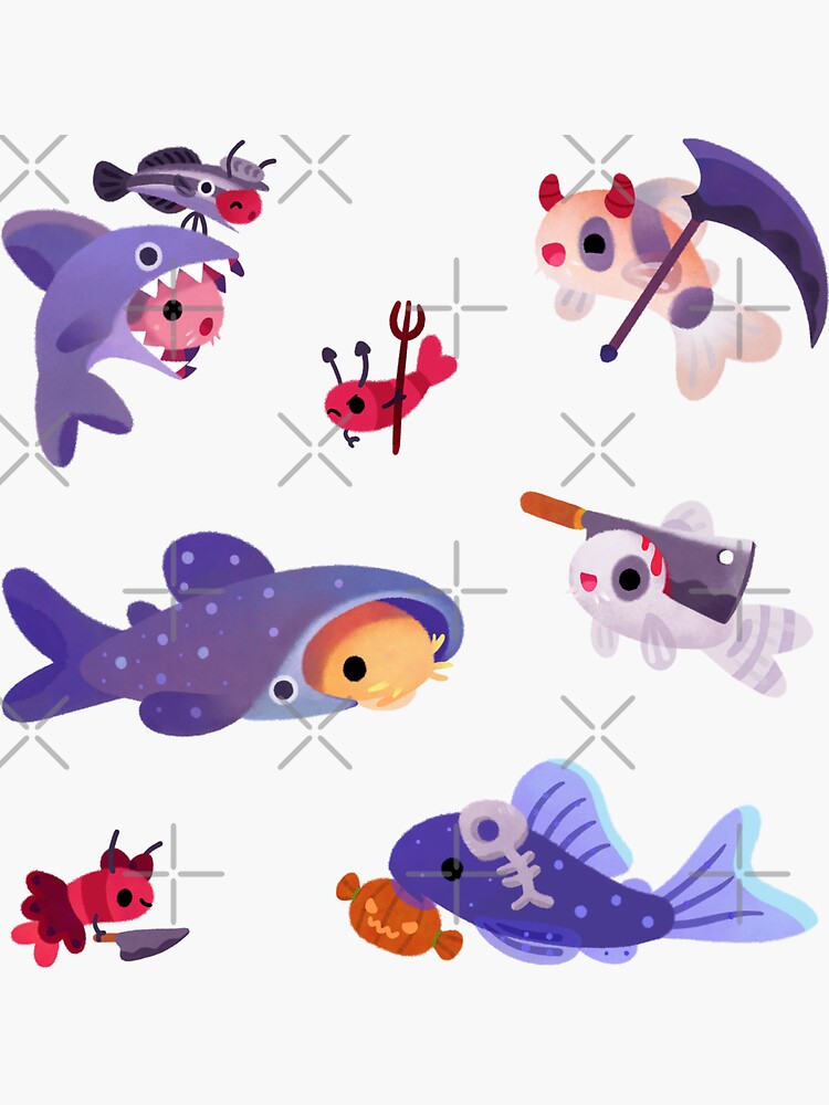 "Spooky Cory cats" Sticker for Sale by pikaole | Redbubble