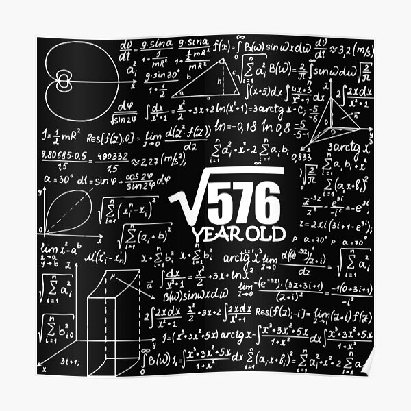 "Square Root Of 576 24 Years Old 24Th Birthday Funny Square Root ...