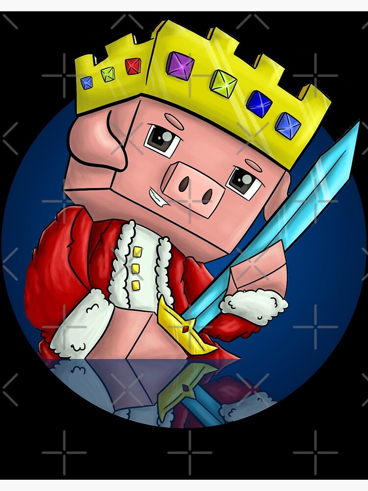 Technoblade Pig King Premium Matte Vertical Poster sold by Hardik Patel ...