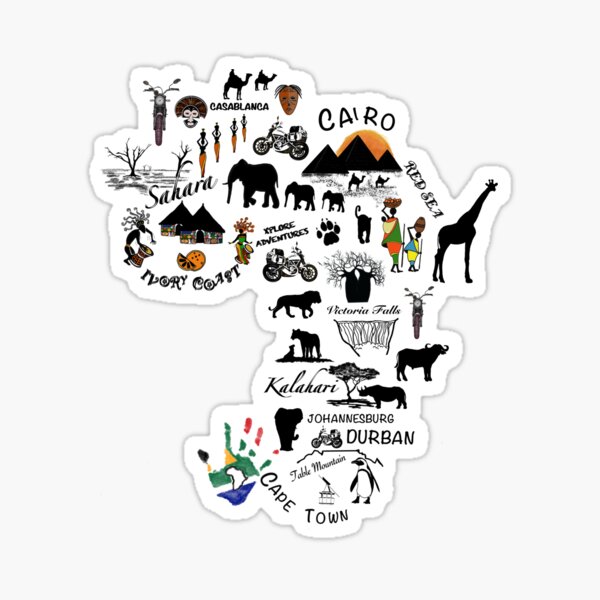 "African discovery" Sticker for Sale by DitDot-Art | Redbubble