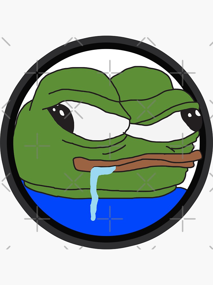 "PepeTheFrog Apu Apustaja drooling saliva from mouth crazy look ...