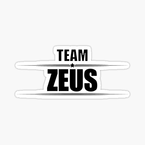 "TEAM ZEUS" Sticker by Madjack66 | Redbubble