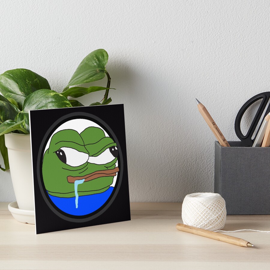 Lámina rígida «PepeTheFrog Apu Apustaja babeando saliva de la boca ...