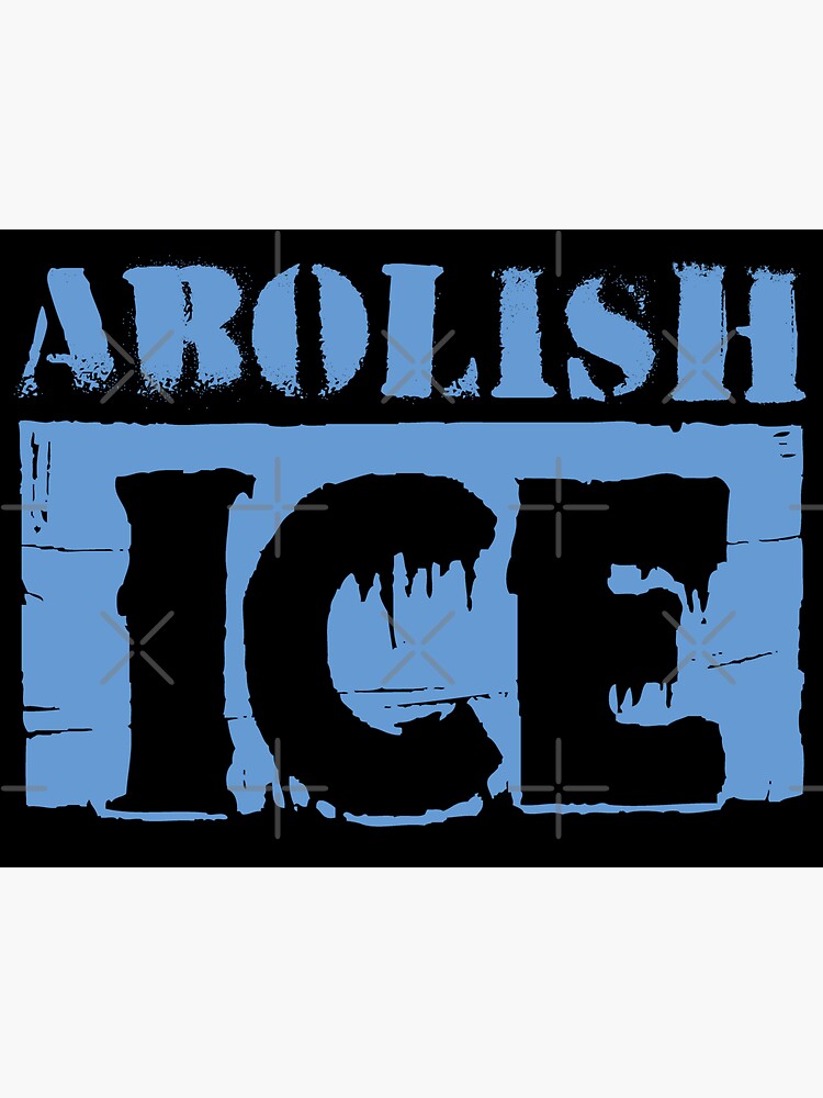 "Abolish ICE Defund Immigration La Migra Retro Logo" Sticker for Sale ...