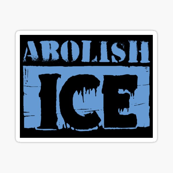 "Abolish ICE Defund Immigration La Migra Retro Logo" Sticker for Sale ...