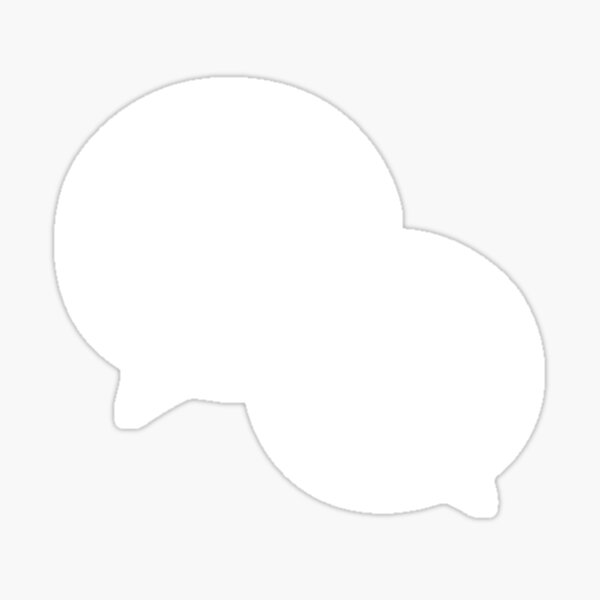 "White Messages Icon Design in Black" Sticker for Sale by AmdracOnline ...
