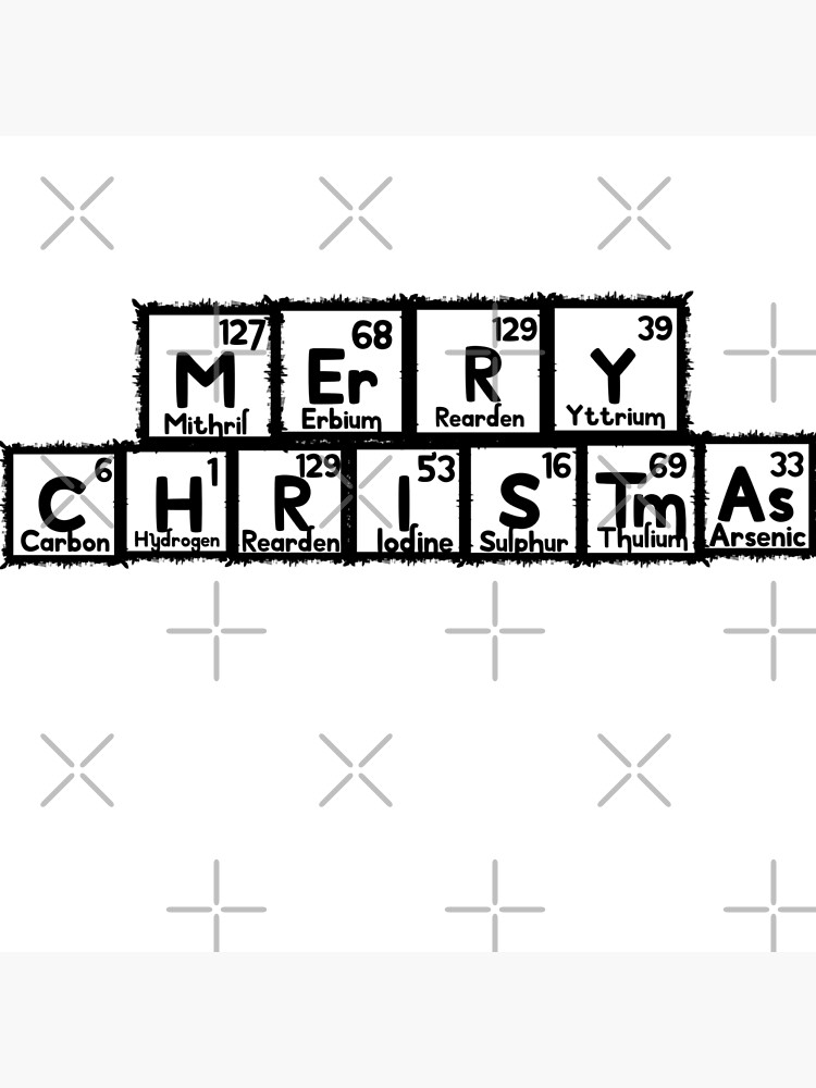 "Periodic Table Merry Christmas " Poster for Sale by yash2gvys | Redbubble