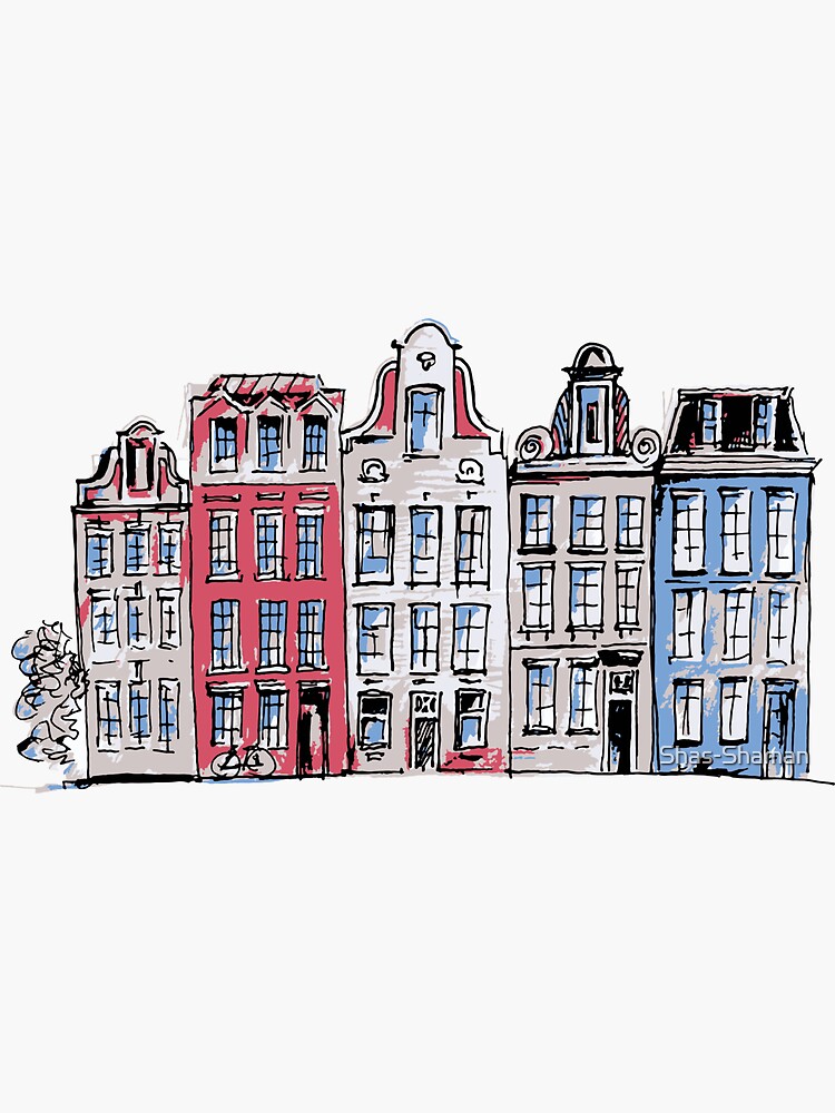 "Amsterdam Skyline Animated in a Sketch with lots of Love