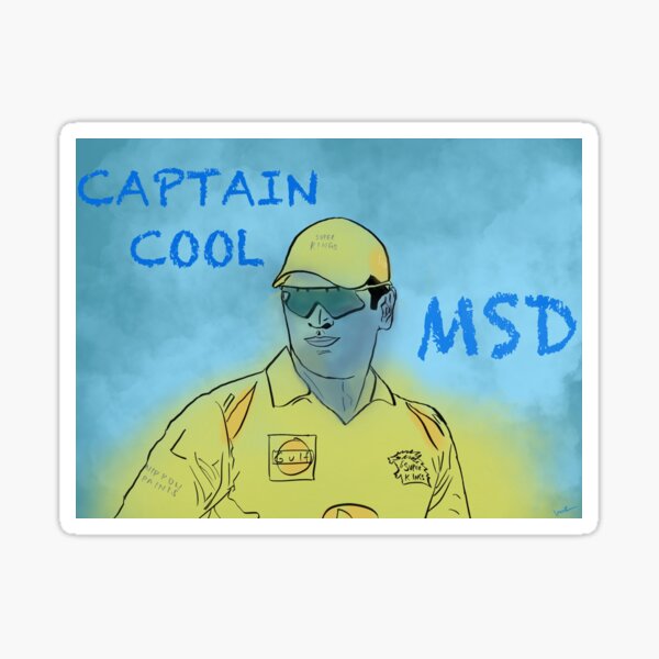 "M S Dhoni" Sticker for Sale by Cooldesignmaker | Redbubble