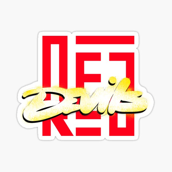Manchester United Red Devils Sticker For Sale By Foottering Redbubble