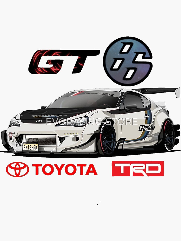 "Toyota GT86 TRD" Sticker for Sale by EVORACING-STORE | Redbubble