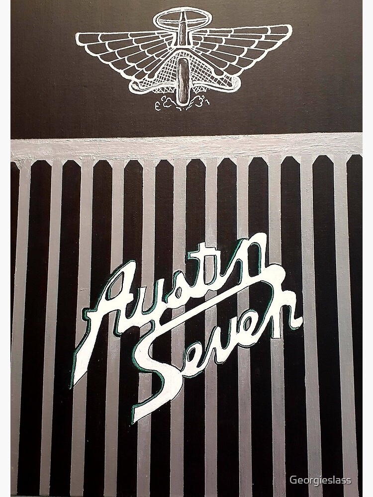 "Austin 7 Seven radiator grill impression Acrylic art" Spiral Notebook ...