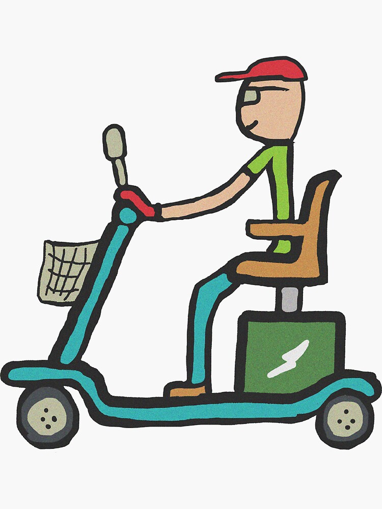 "Mobility Scooter" Sticker for Sale by Mark-Ewbie | Redbubble