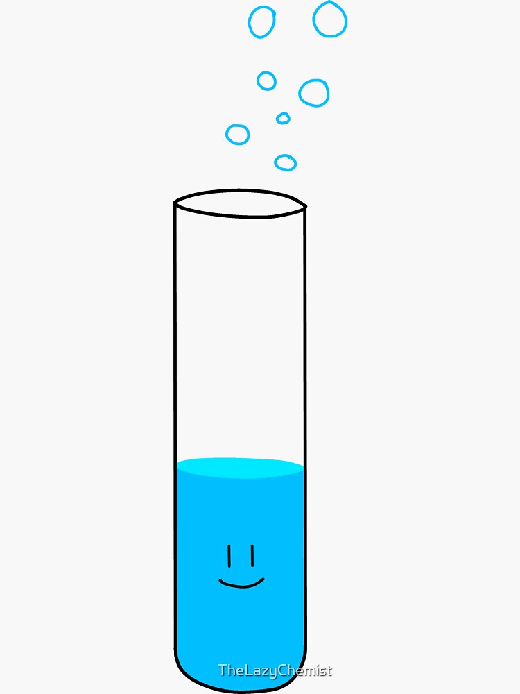 "Harry the Happy Test Tube" Sticker for Sale by TheLazyChemist | Redbubble