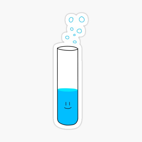 "Harry the Happy Test Tube" Sticker for Sale by TheLazyChemist | Redbubble