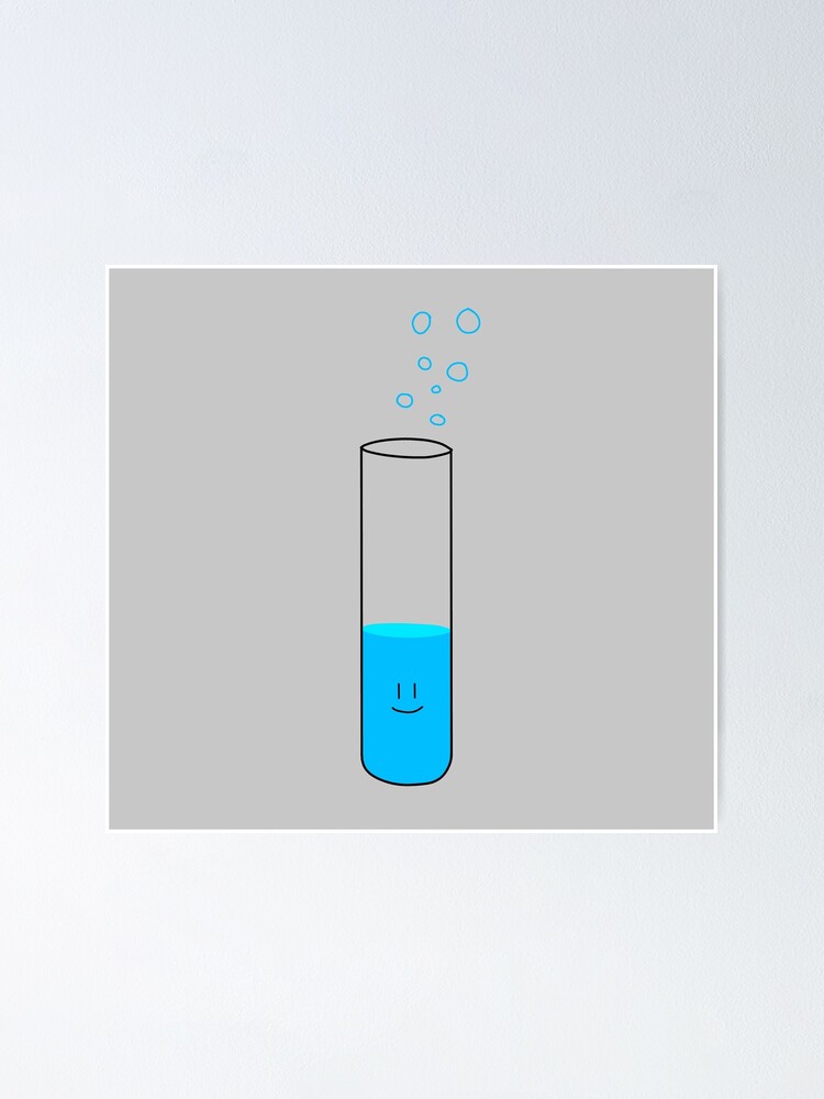 "Harry the Happy Test Tube" Poster by TheLazyChemist | Redbubble