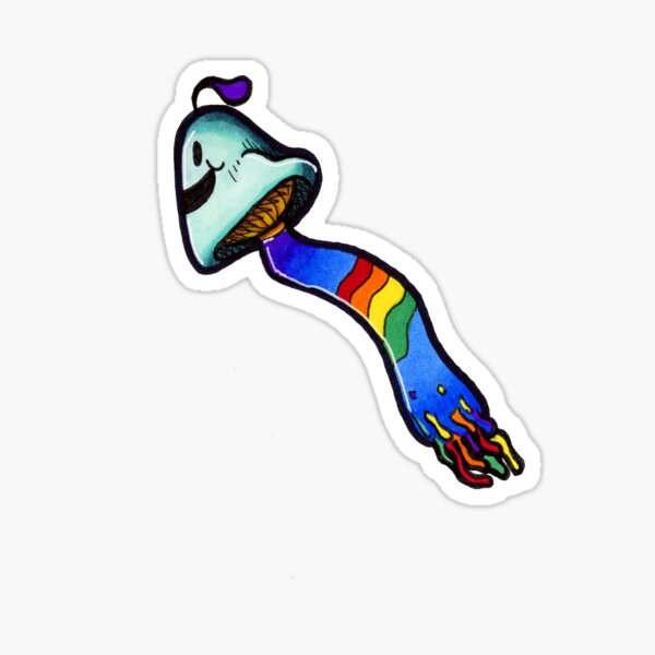 "Happy Shrooms" Sticker by cosmiccomics | Redbubble