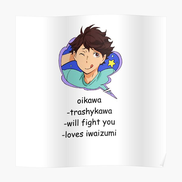 "about oikawa - haikyuu!!" Poster by sherbertshoyo | Redbubble
