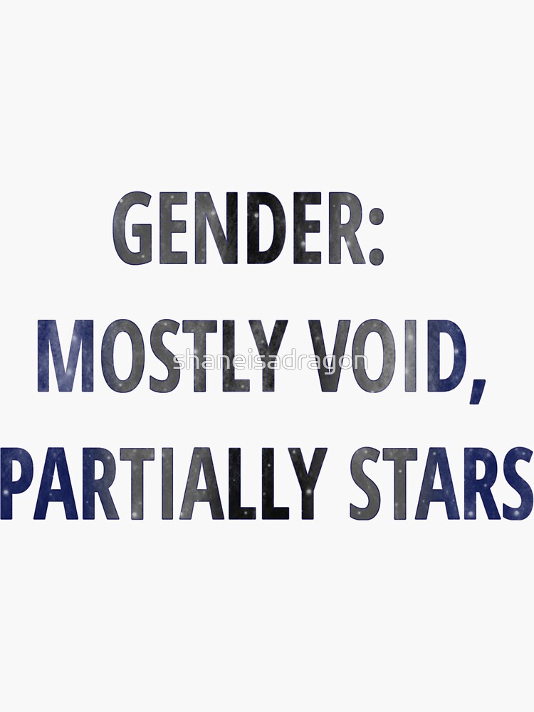 "Gendervoid" Sticker by shaneisadragon | Redbubble
