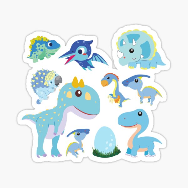 "Blue Dinosaur" Sticker for Sale by kongju | Redbubble