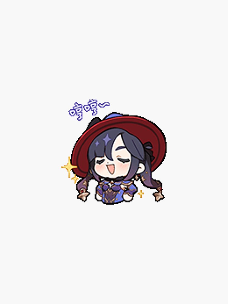 "Genshin Impact Mona Sticker" Sticker for Sale by GodKingRance | Redbubble