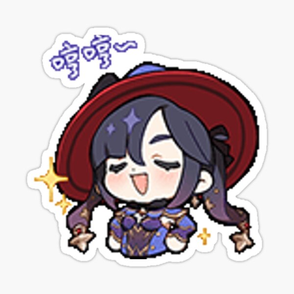 "Genshin Impact Mona Sticker" Sticker for Sale by GodKingRance | Redbubble