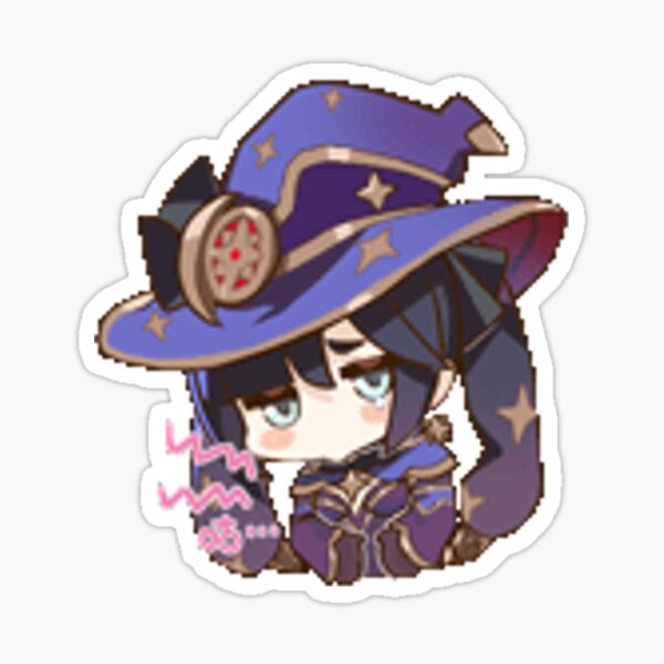 "Genshin Impact Mona Sticker" Sticker for Sale by GodKingRance | Redbubble