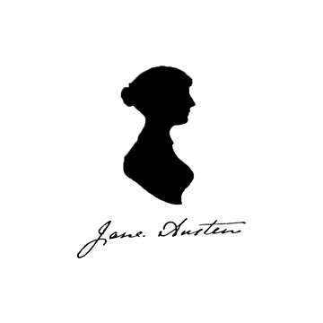 "Jane Austen; signature and silhouette" Sticker for Sale by ...