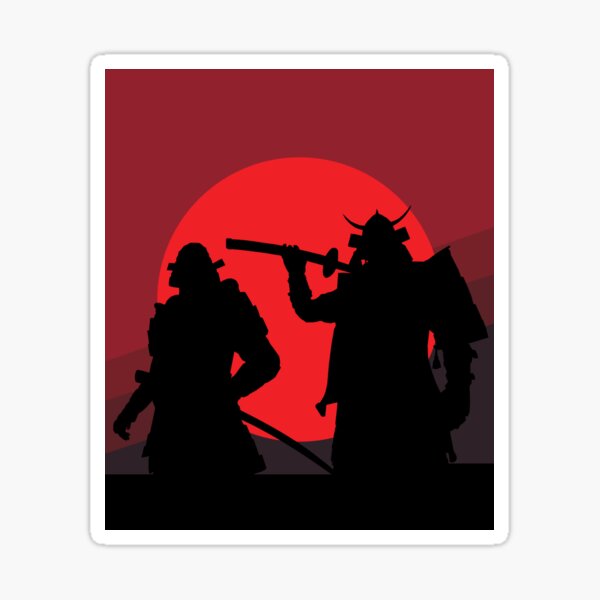 "Shadow Samurai" Sticker by Viraj-Shetty | Redbubble