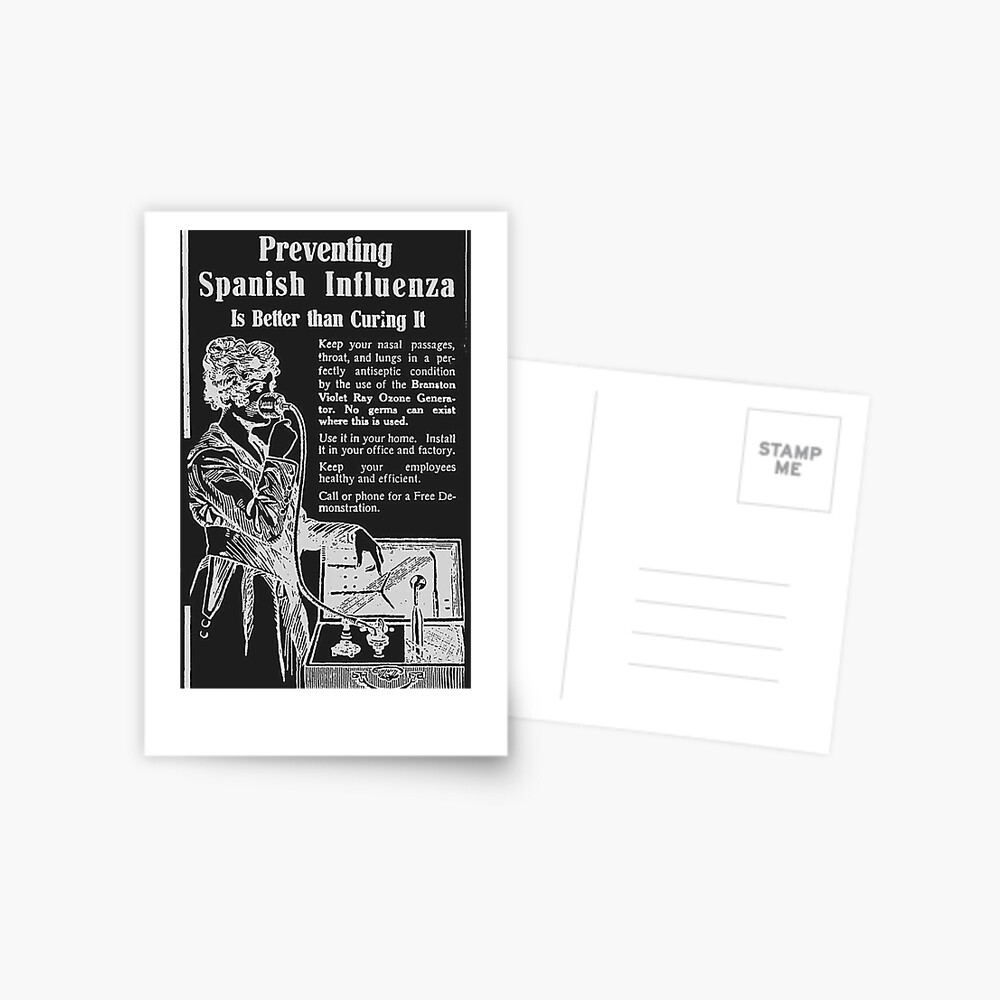 "Vintage Flu Campaign 1918 Spanish Flu " Postcard for Sale by VOstudio ...