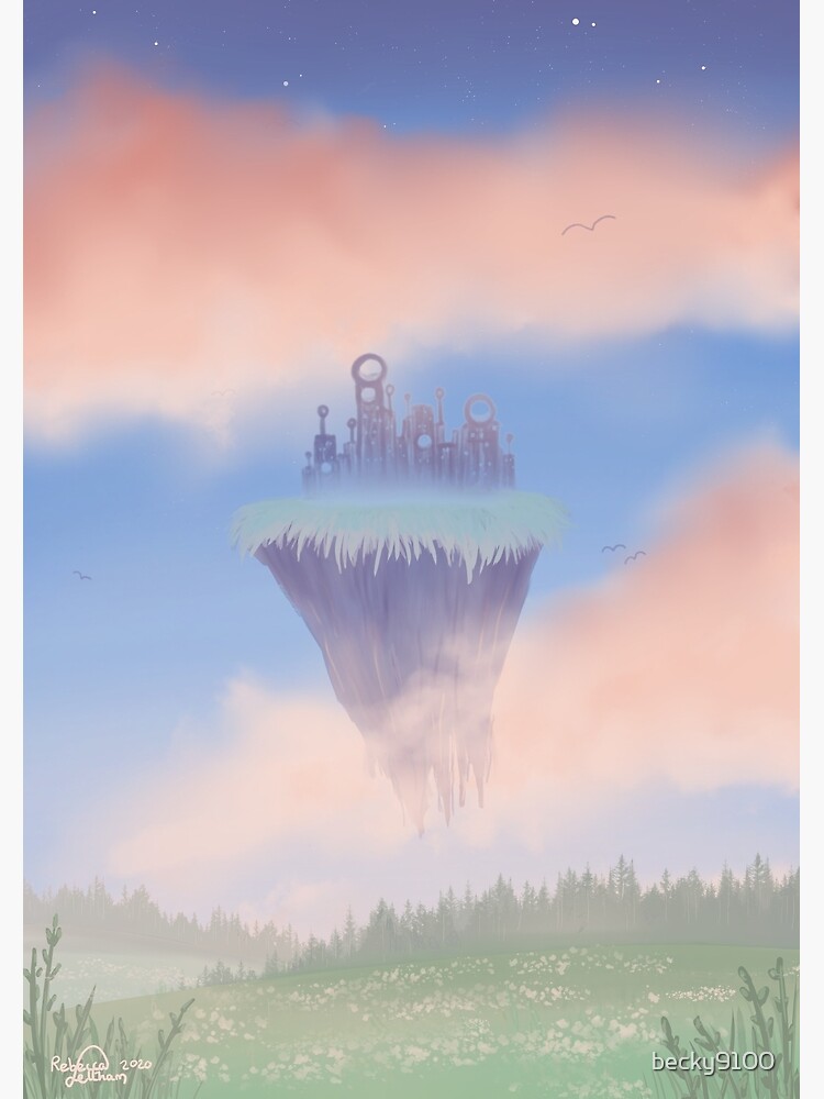 "Floating Alien City" Poster for Sale by becky9100 | Redbubble