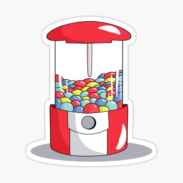 "Bubble Gum Machine" Sticker for Sale by origamibiru | Redbubble