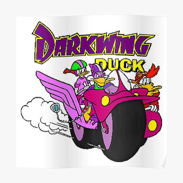 "Darkwing Duck Motorcycle" Poster by BearBon | Redbubble