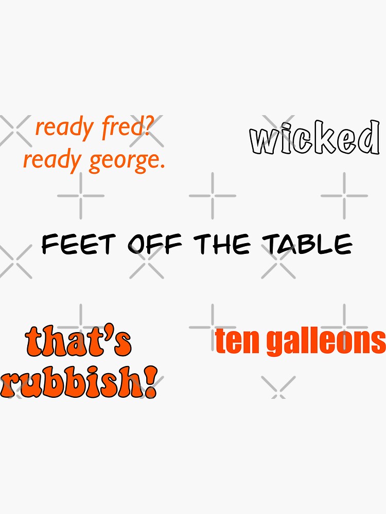 "weasley twins quote pack" Sticker for Sale by designsbysara58 | Redbubble