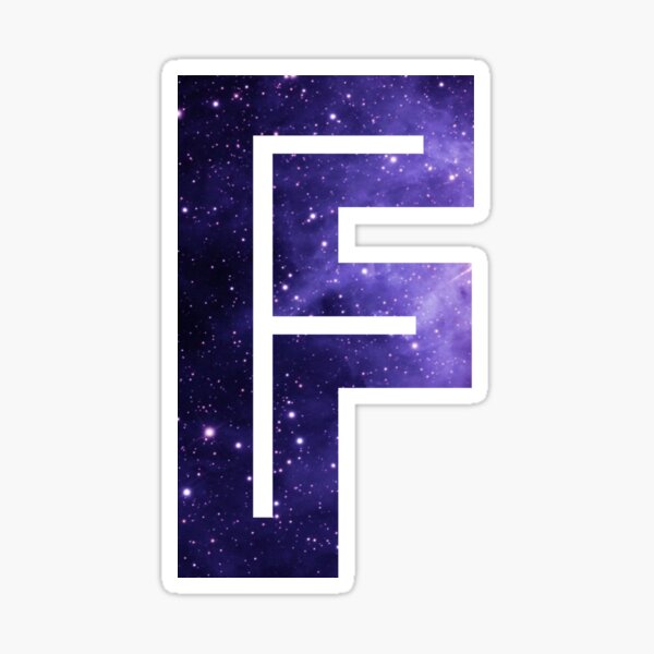 "The Letter F - Space" Sticker for Sale by alphamike | Redbubble
